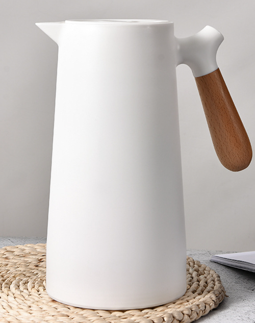 Insulation Pots With Wooden Handle Large Capacity Vacuum Glass Jug ...