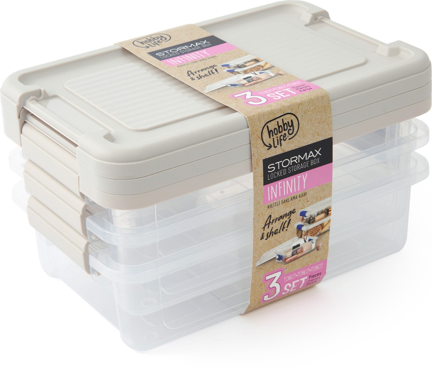 Hobby Life Storma x 3-Piece Lockable Storage Box - 9 Lt - Hepsiburada ...