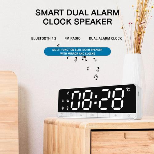 Digital Clock Smart Wireless Bluetooth Speaker Bedside Alarm Clock ...