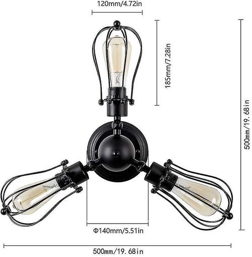 Lamps Vintage Ceiling Lights Adjustable Socket Industrial Ch Eliers ...