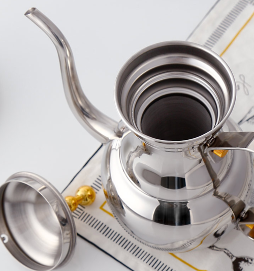 0.7L Stainless Steel Narrow Teapot Hotel Long Mouthed Teapot Tea Kettle ...