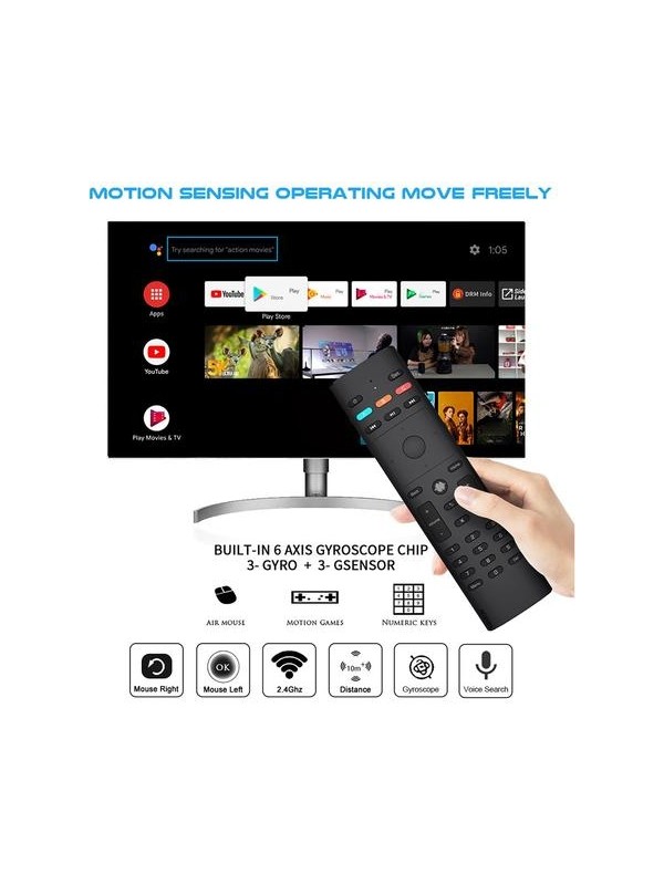 2.4g Kablosuz Hava Fare 34 Tuşları 6 Axis Gyro Ses Uzaktan Kumanda G40S ...