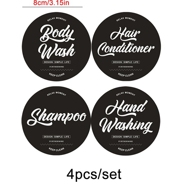 Jinlin Shop B D Stili Sabun Şişeleri Etiket Sticker Su Geçirmez ...