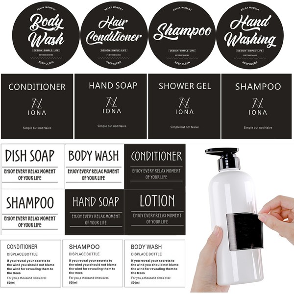 Jinlin Shop B D Stili Sabun Şişeleri Etiket Sticker Su Geçirmez ...