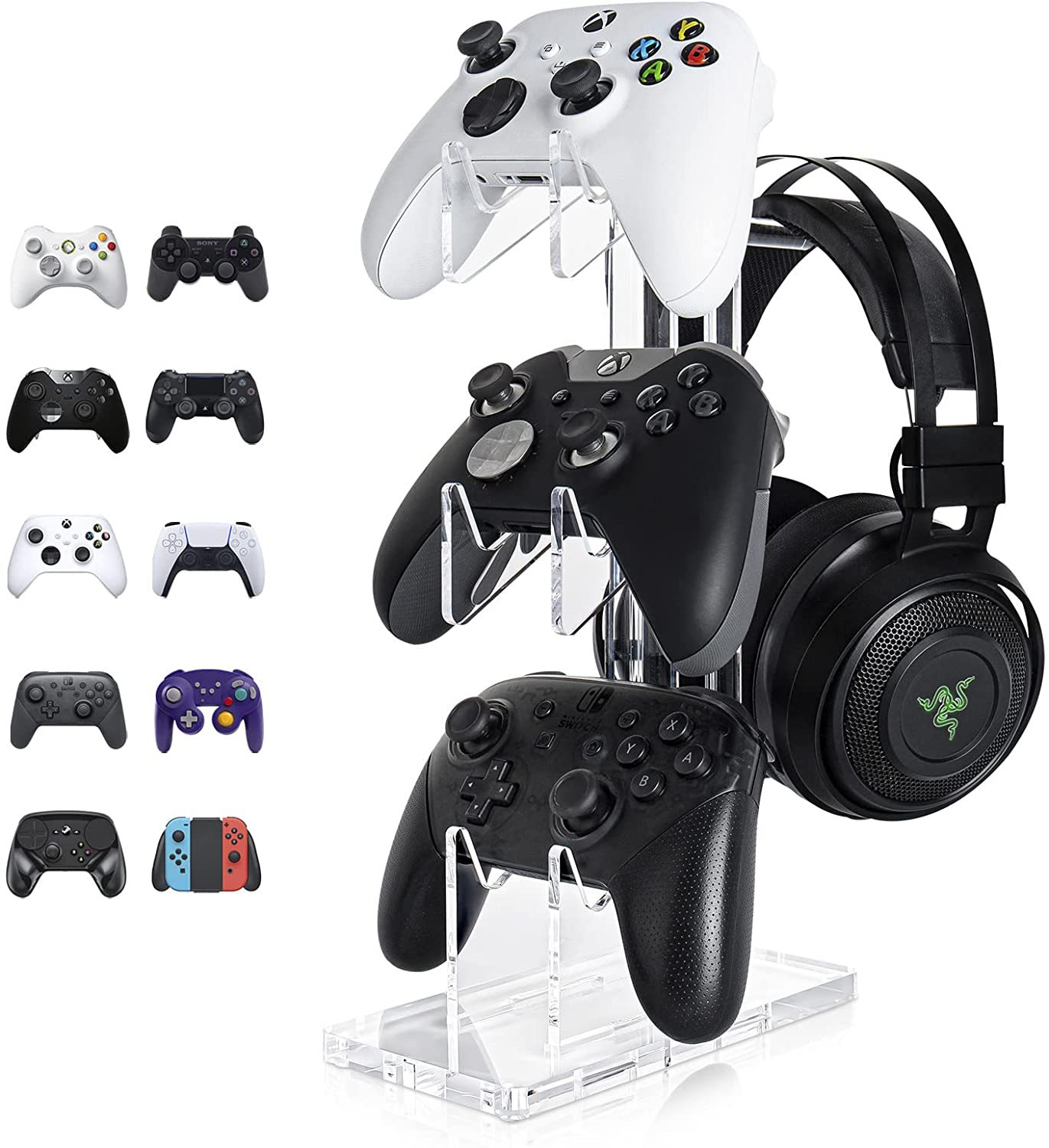 3 Tier Controller Bracket Gadget Non Slip Mat Durable Transparent ...