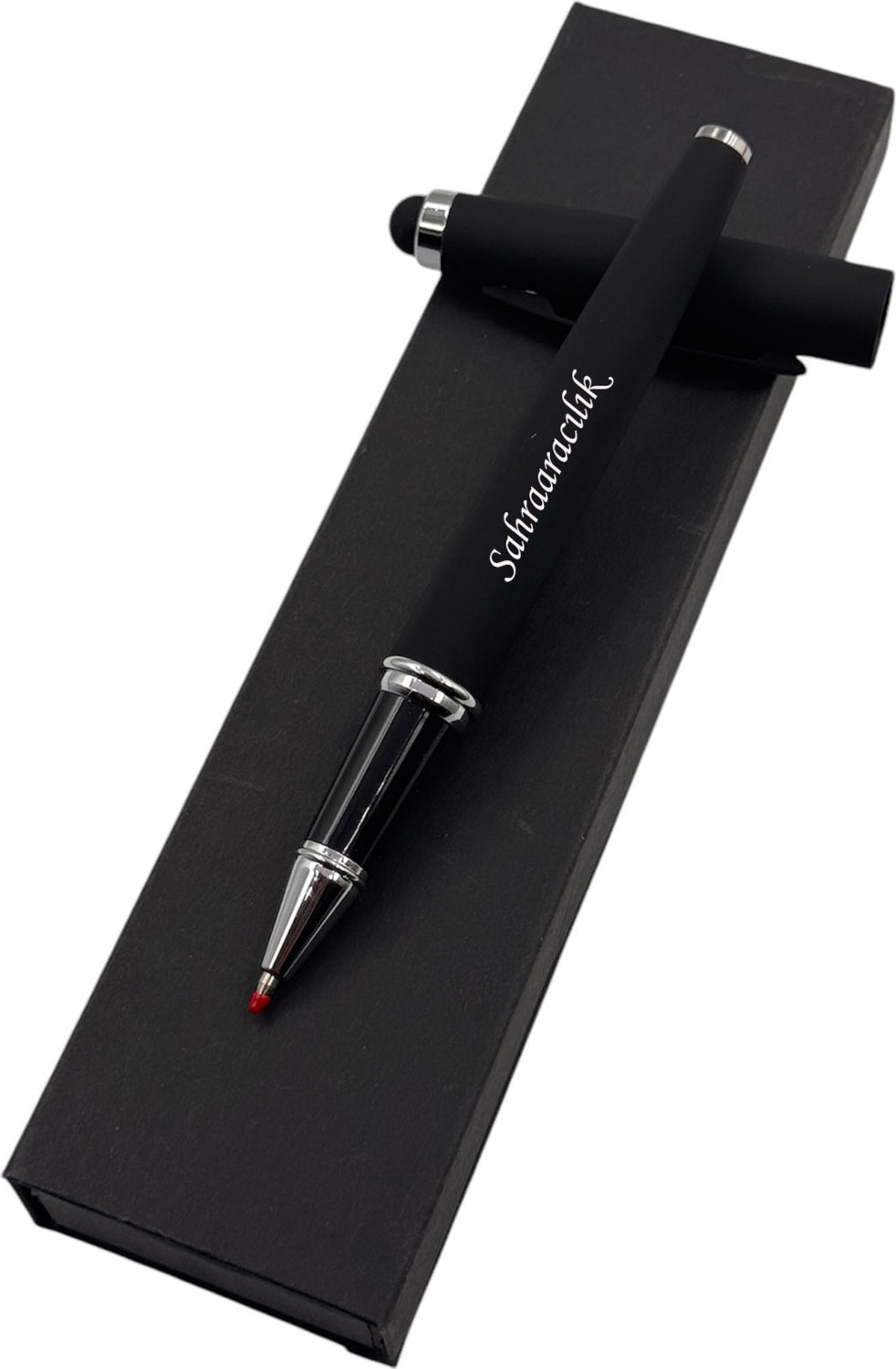 Tusah Metal Rubber Ballpoint Pen Set of 8 Rose Black Personalized ...