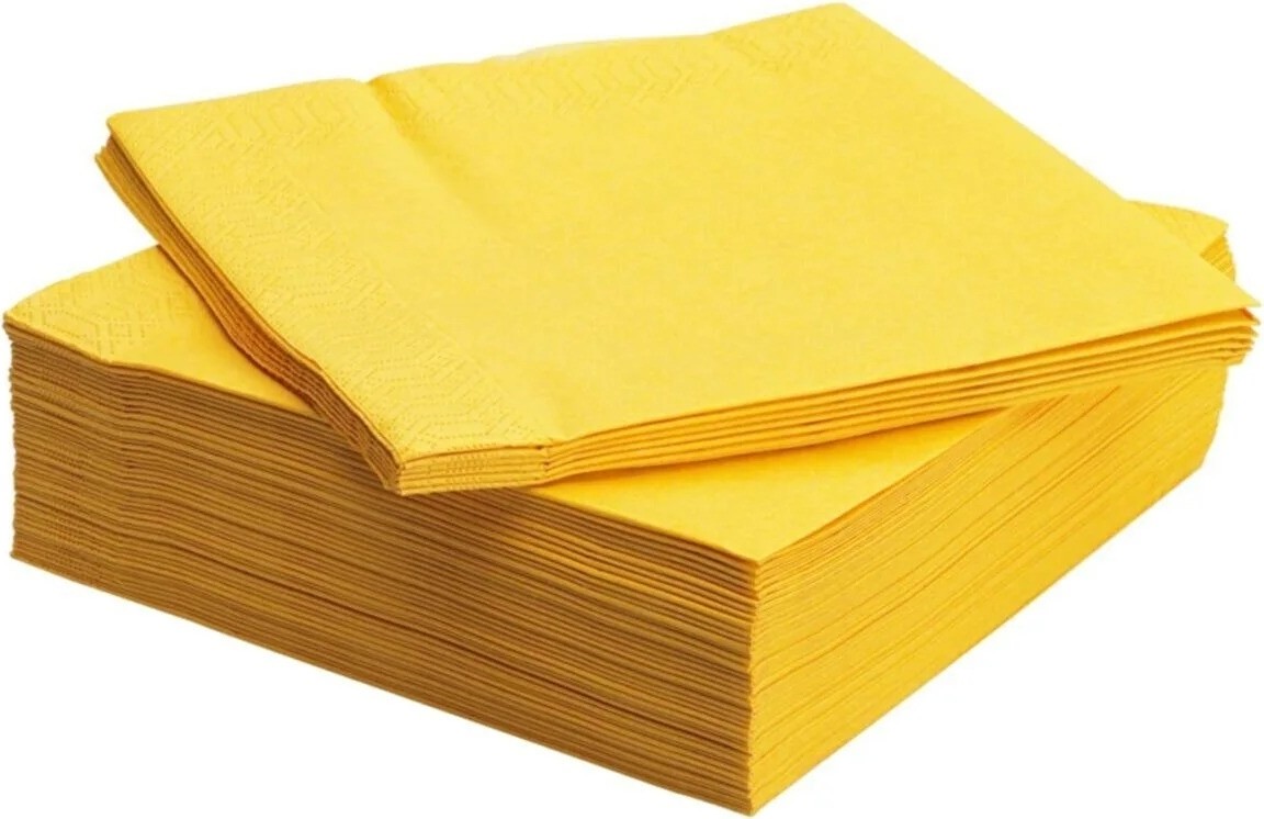 Tinky Winky Yellow Colored Napkin Presentation Decorative Birthday ...