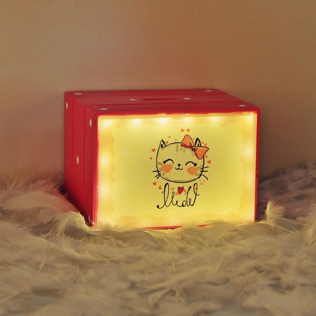 Hediyekanali Cat LED Lighted Piggy Bank Pink - Hepsiburada Global
