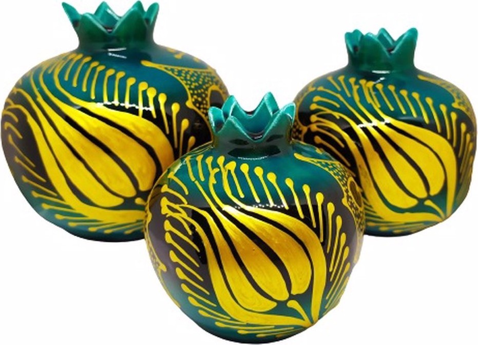 Aegean Tile Set of 3 Pomegranates - Hepsiburada Global