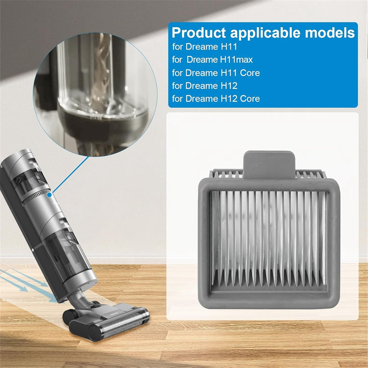 HEPA Filters for Dreame H11 / H11 Max / H12 / H12 Core / H11 Core Wet ...
