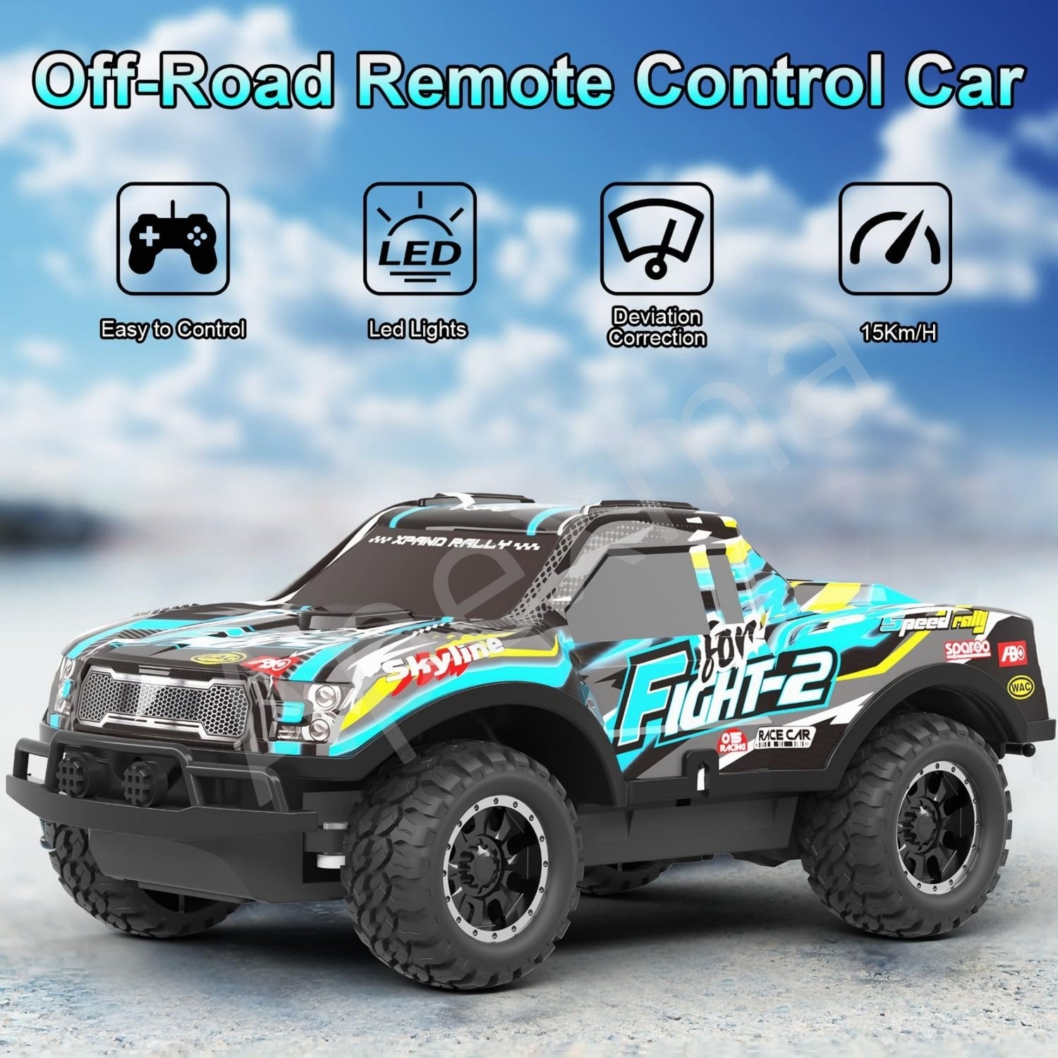 Apexma 2.4ghz Remote Control Full Function LED Light Body 3.7V ...