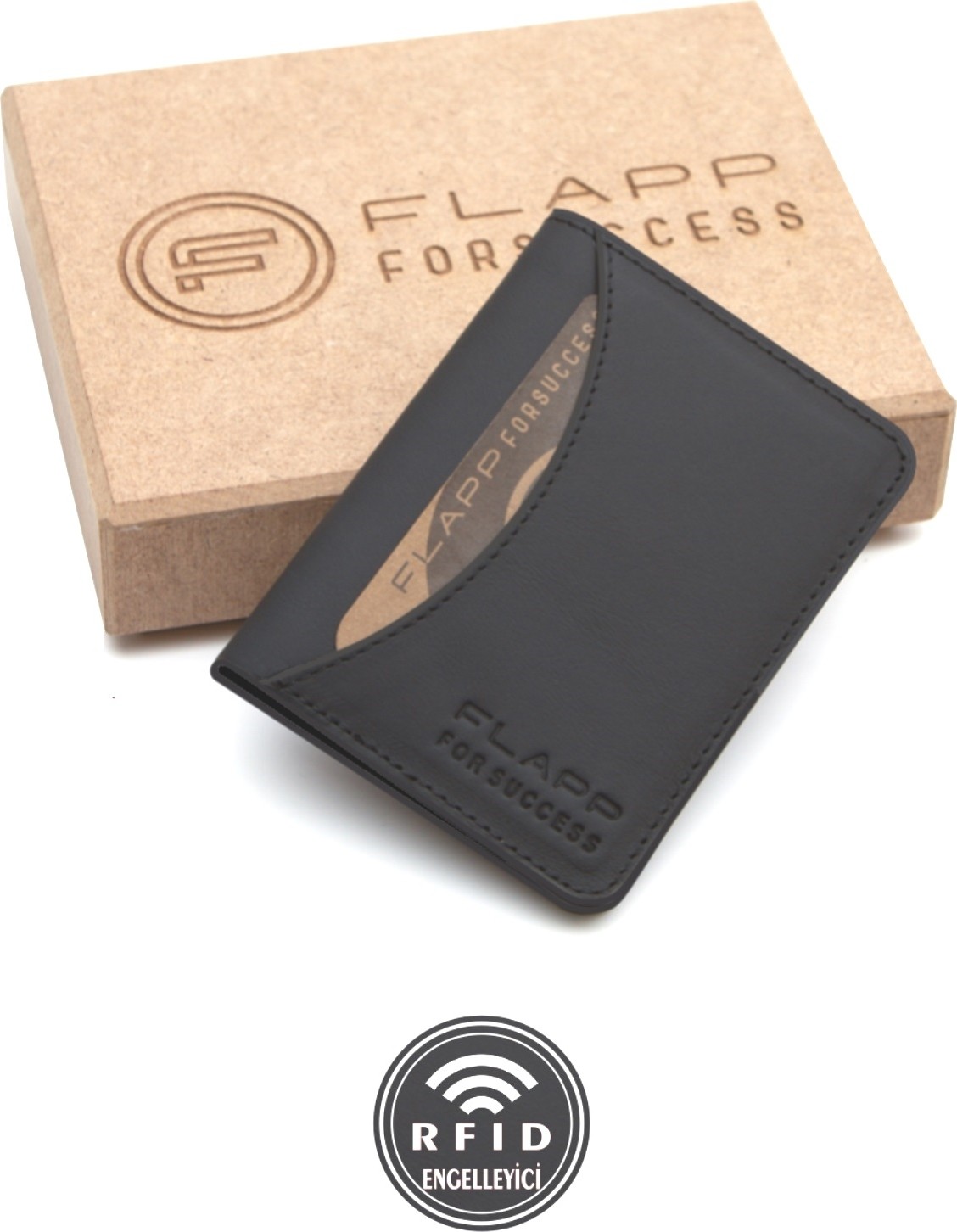 Flapp Leather RFID Protected Yellow Wallet Card Holder - Hepsiburada Global