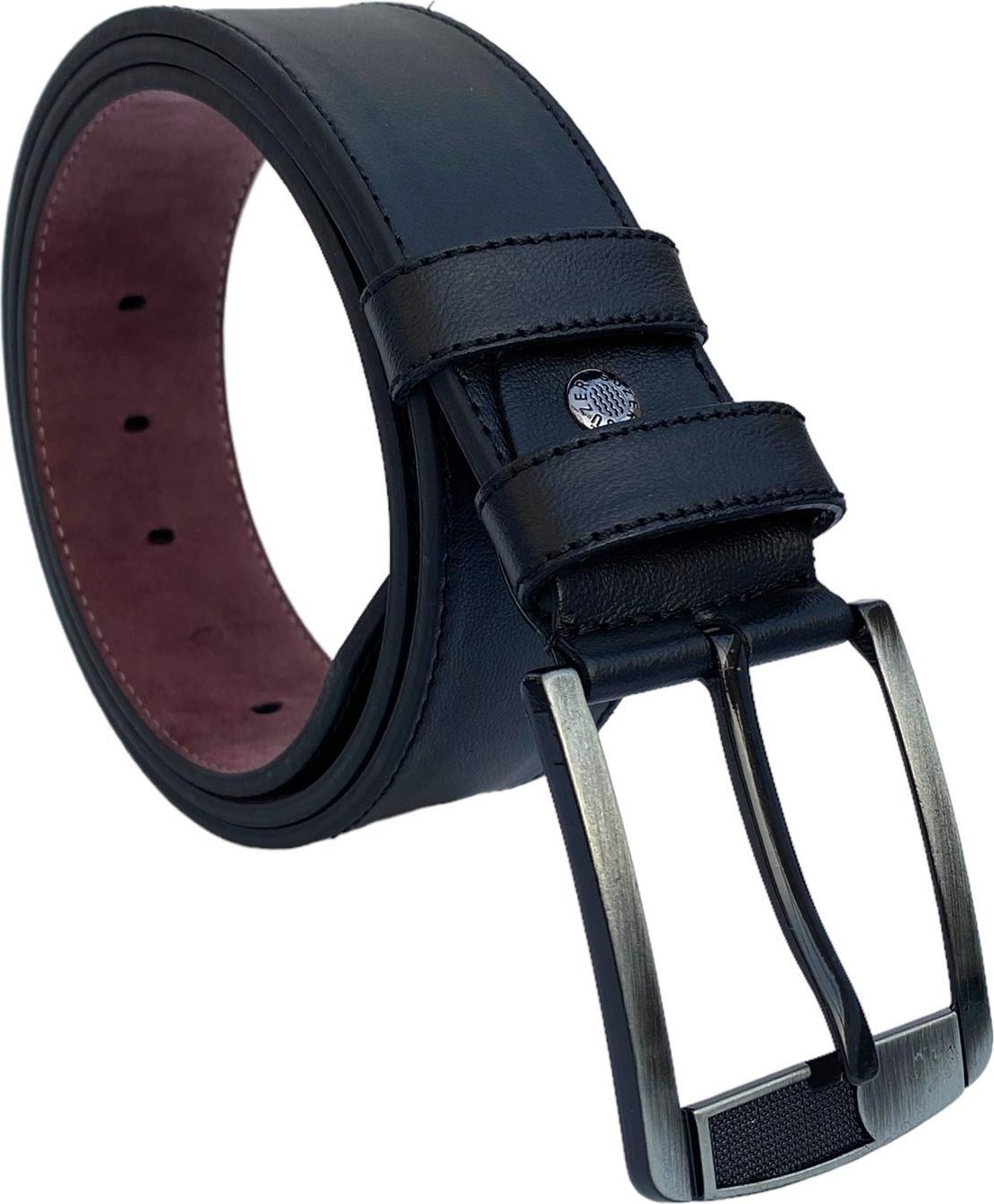 4.5 cm. Sports Faux Leather Straight Model Men's Belt with Stitched ...