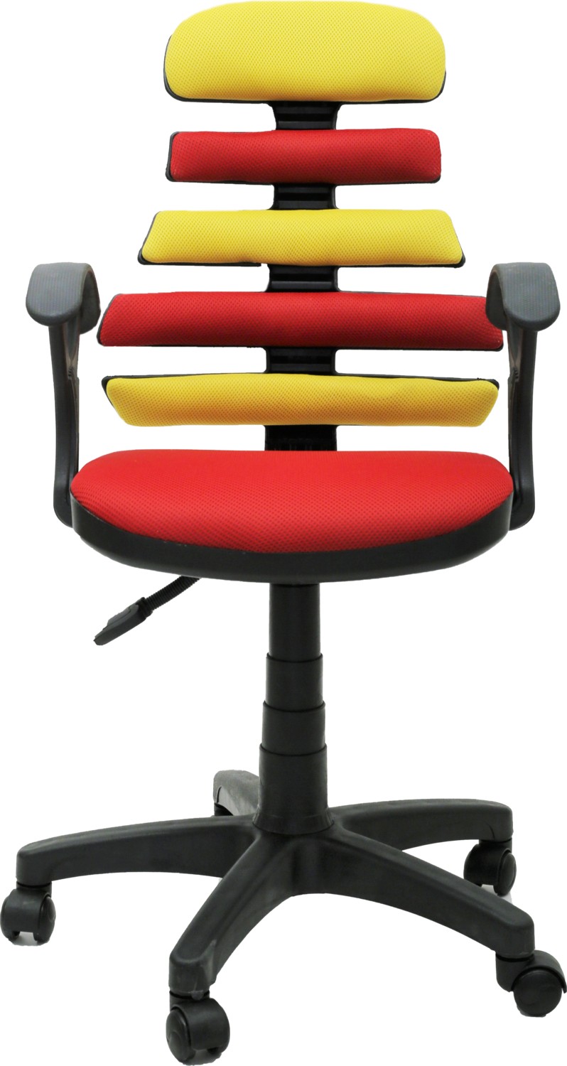 Orianna Design Yellow Red Fan Themed Office Chair Staff Chair Working ...
