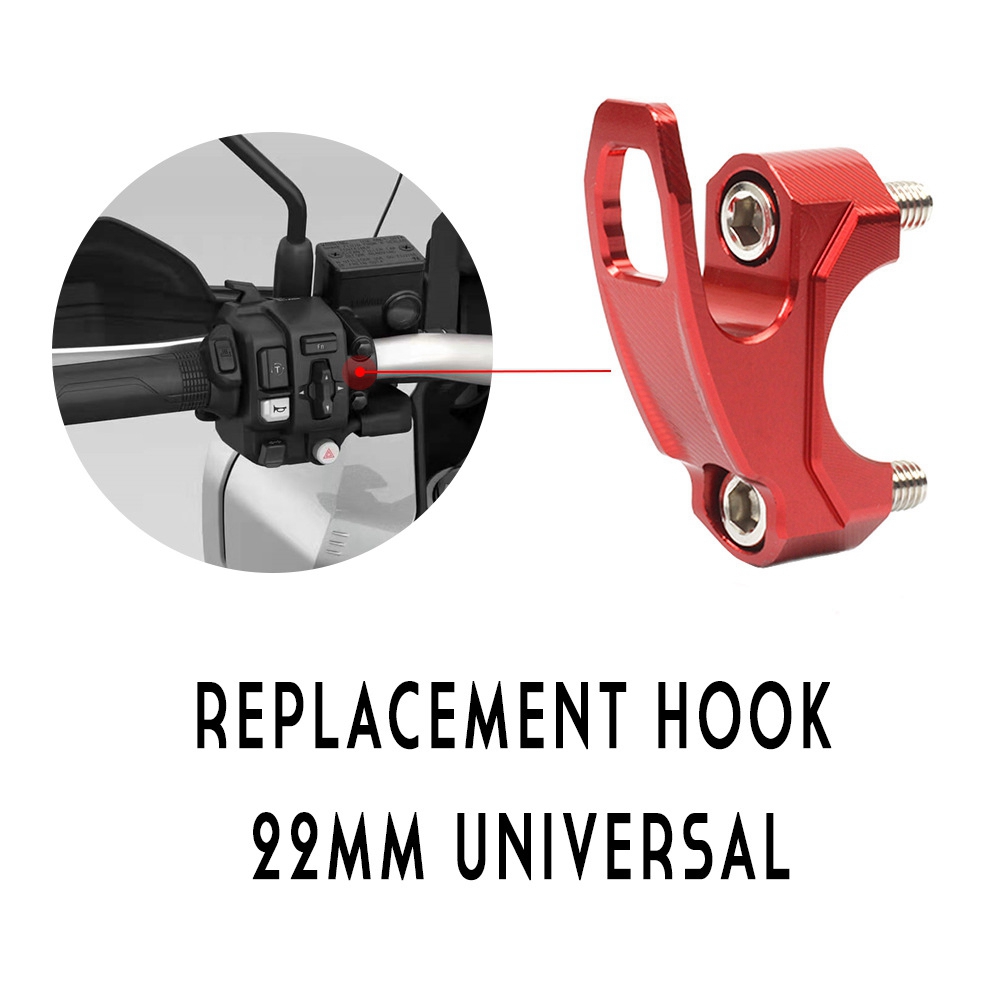 Motorcycle 22MM Handlebar Hook Universal Handlebar Helmet Hook Handle ...