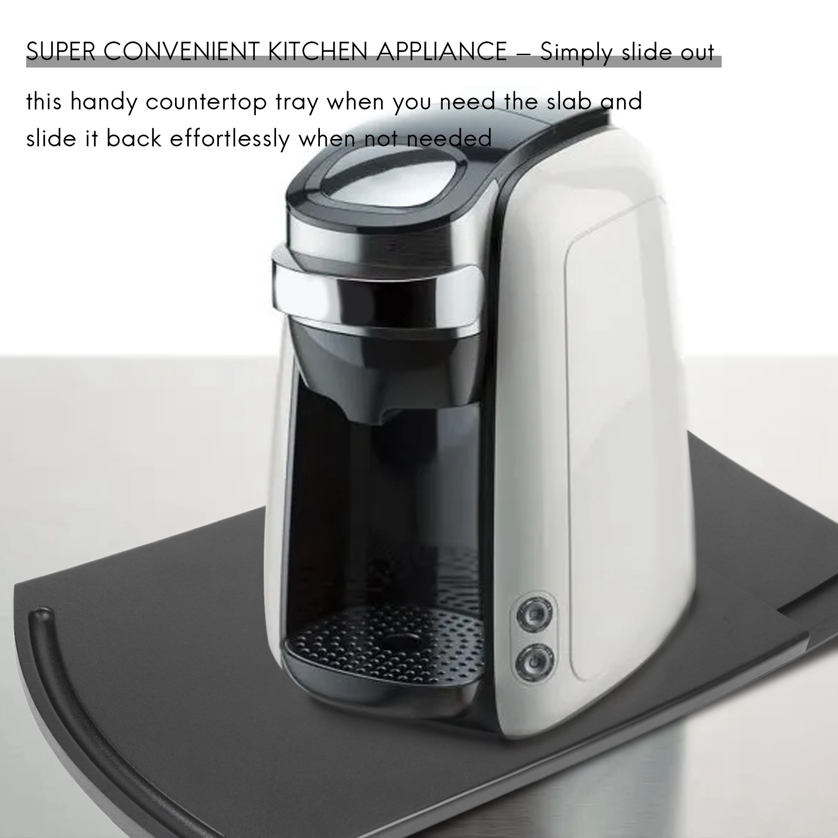 Kitchen Sliding Coffee Tray Mat,12 Inch Under Cabinet Appliance Coffee ...