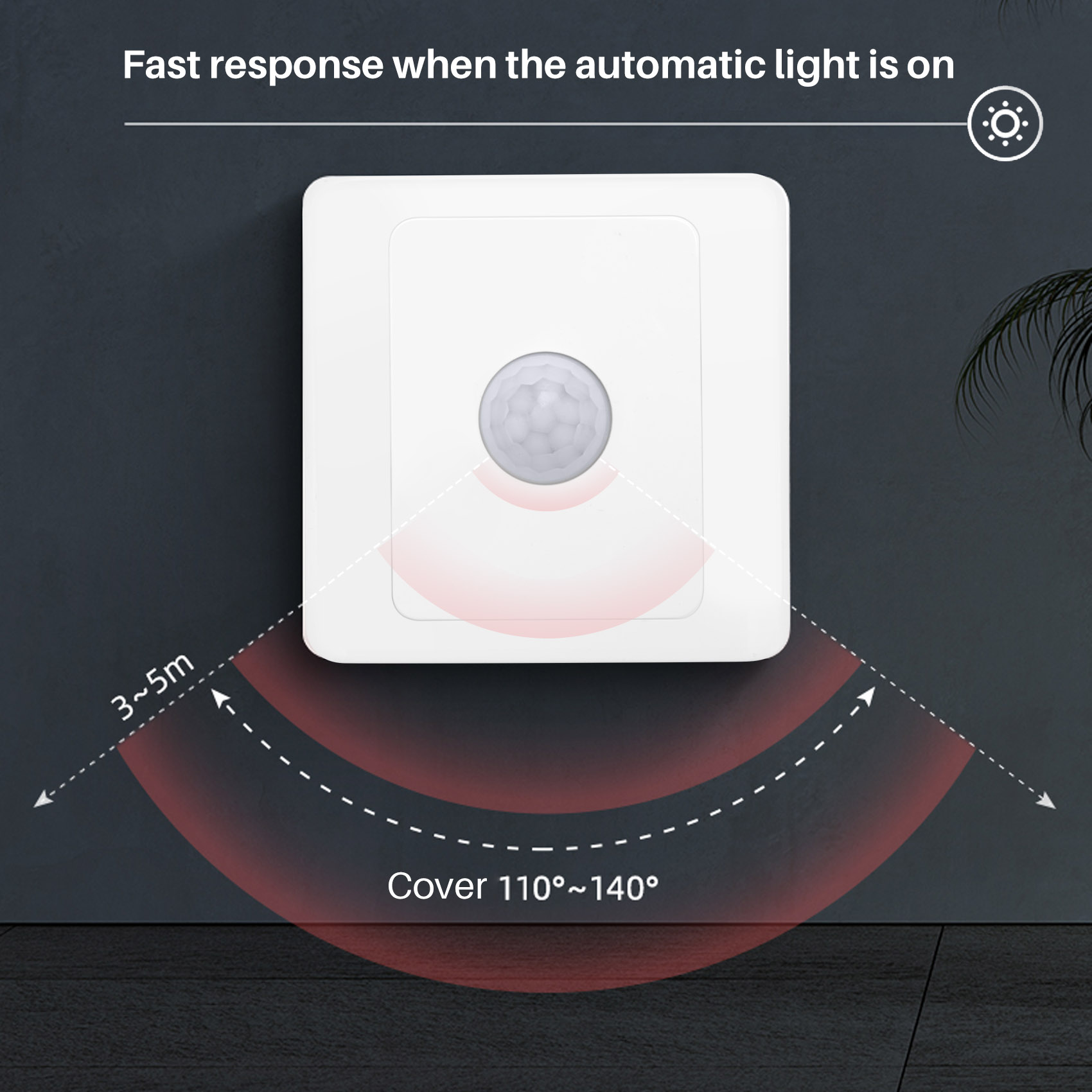 PIR Infrared Motion Sensor Switch 220V Auto Control LED Lamp Lighting ...