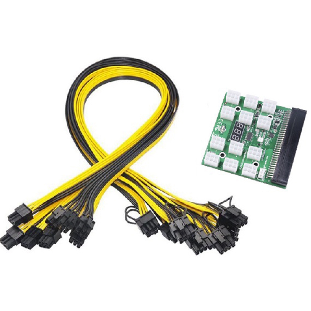 17 Pcs 6Pin to 8Pin Btc Mining Power Cords Power Module Breakout Board ...