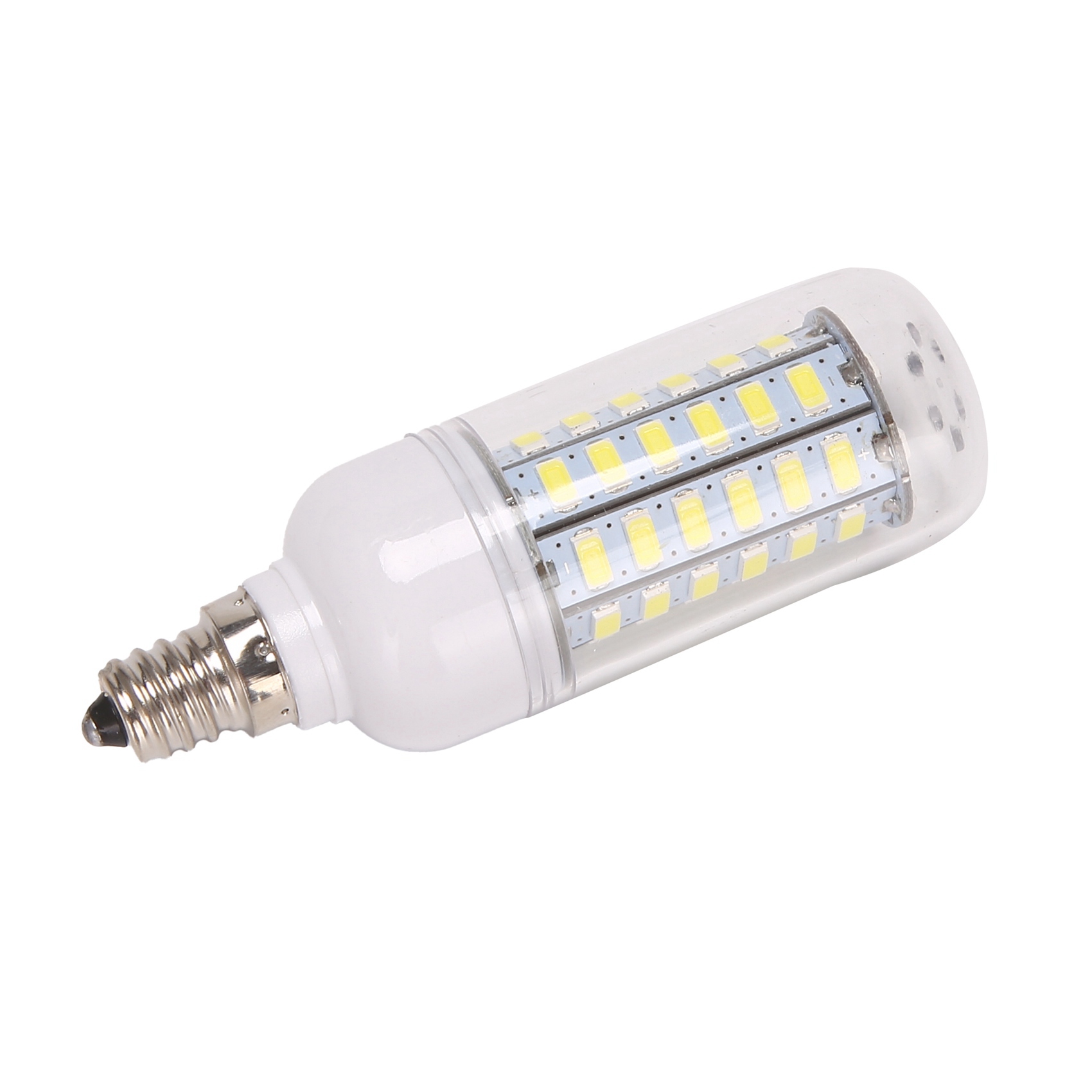 LED Light Bulb E12 Base Corn Bulb 56LEDs 5730 8W White Light LED Candle ...