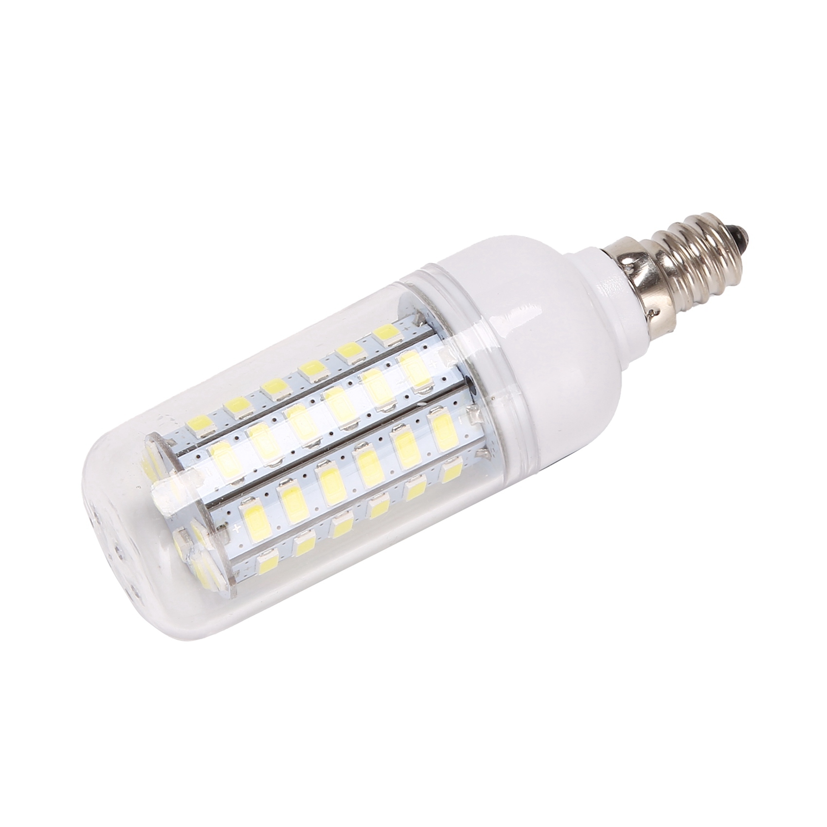 LED Light Bulb E12 Base Corn Bulb 56LEDs 5730 8W White Light LED Candle ...