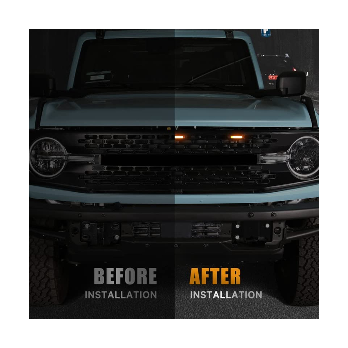 Front LED Grille Lights for Ford Bronco Wildtrak/ Badlands/ First ...