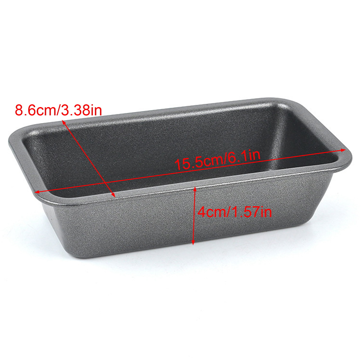 2Pcs Bread Pans for Baking Nonstick Carbon Steel Loaf Pan Tray Toast ...