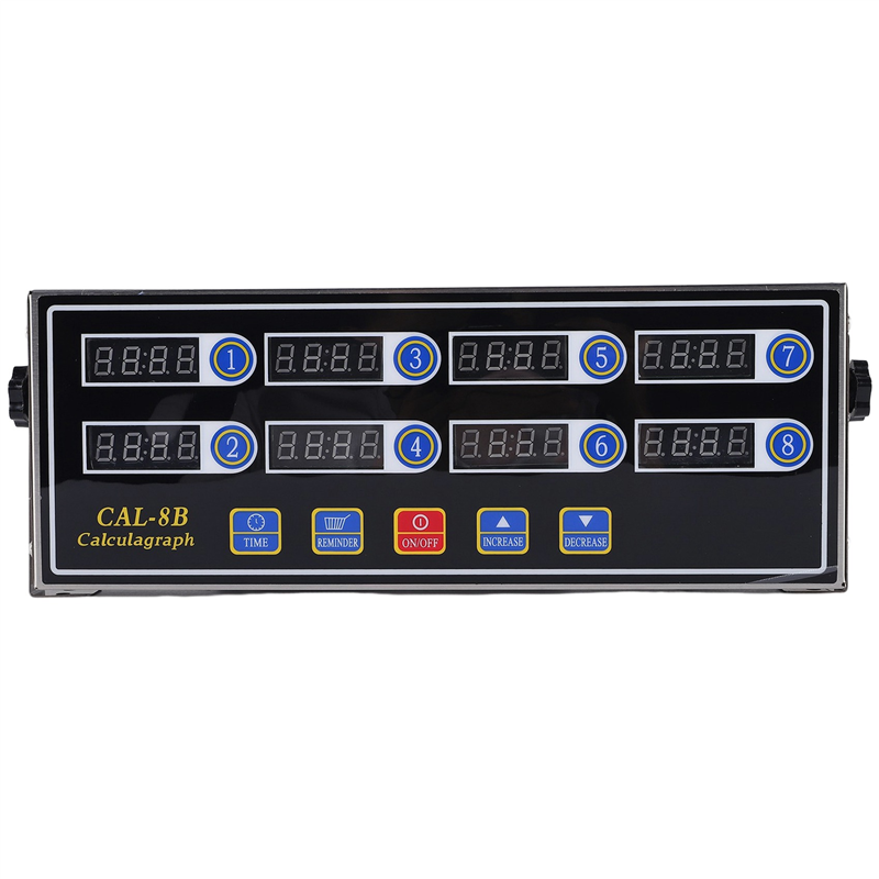CAL-8B Portable Calculagraph, 8 Channel Digital Timer, Kitchen Cooking Timing LCD Display Clock ...