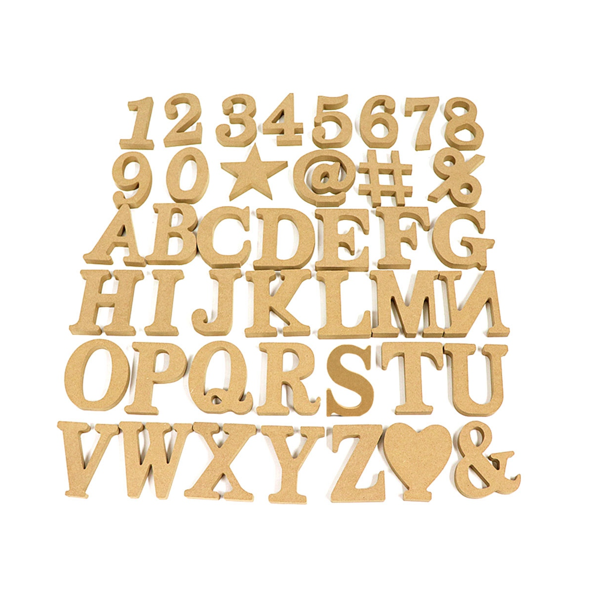 43PCS Wood Letters, Unfinished Wood Letters Decorative Standing Letters ...