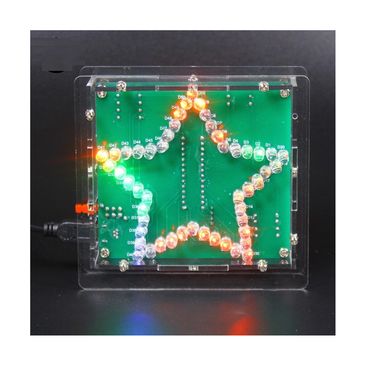 DIY Electronic Kit Soldering Suite Colorful Five-Pointed Star LED ...
