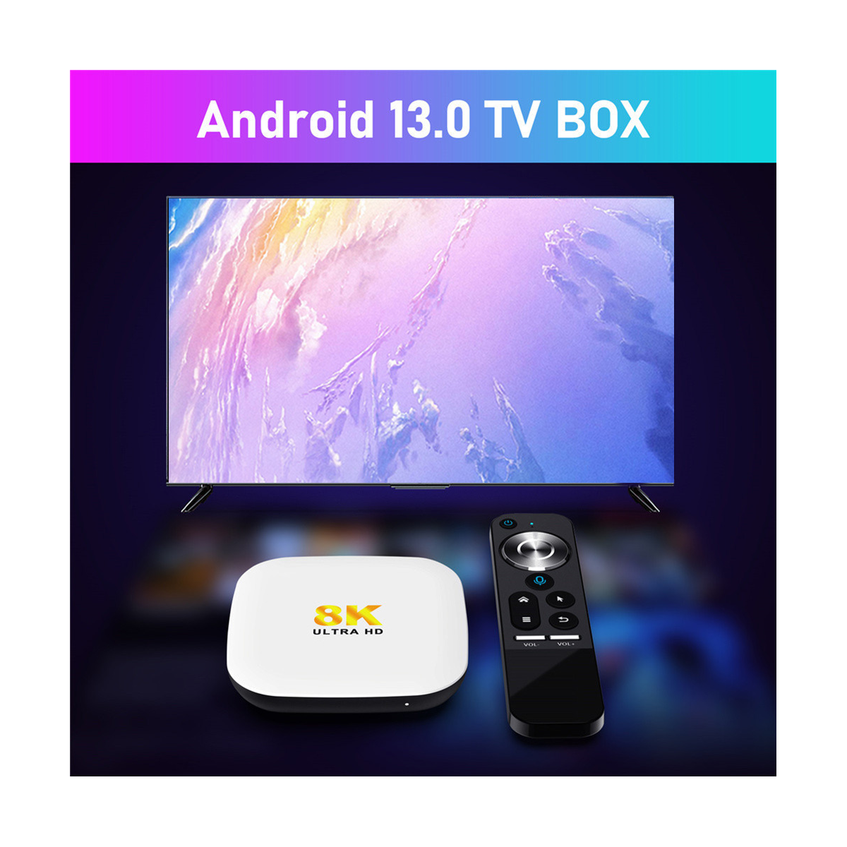 For M2 TV Box 4GB 32GB Android 13 Smart TV Box WIFI6 BT5.0 8K AV1 Media ...
