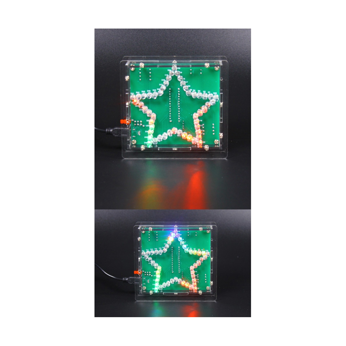 DIY Electronic Kit Soldering Suite Colorful Five-Pointed Star LED ...