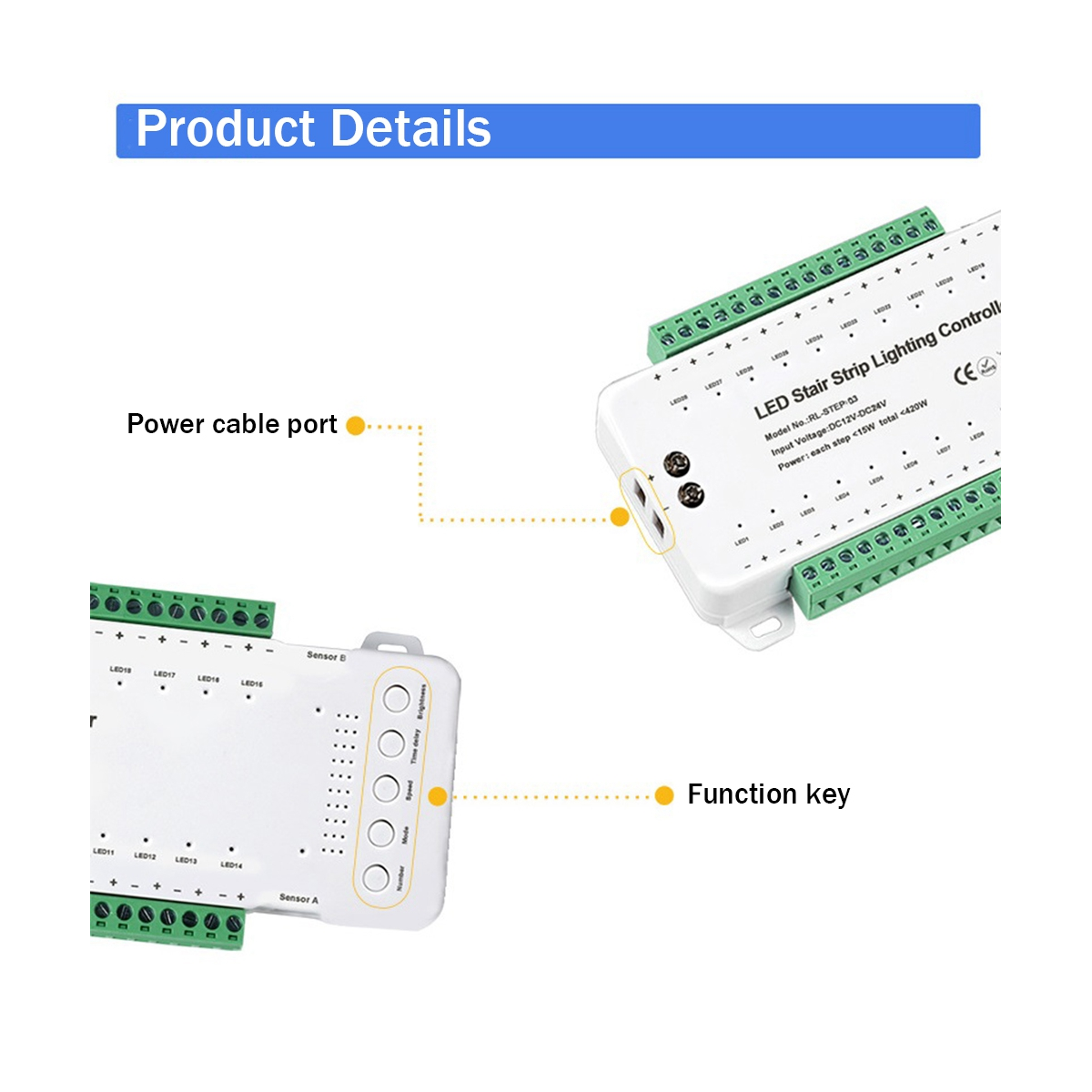 Stair LED Motion Sensor Controller Smart Stair Induction Controller LED ...