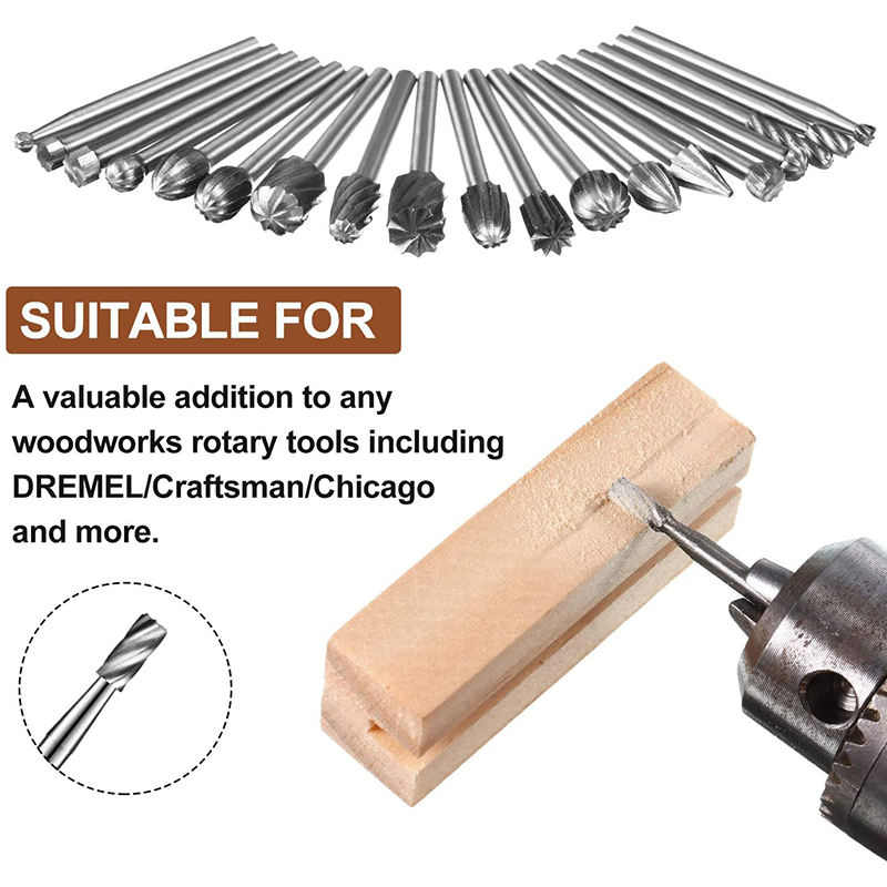 20Pcs Caide Rotary Burr Diamond Cutting Wheel Rotary Bit Burrs Set for ...