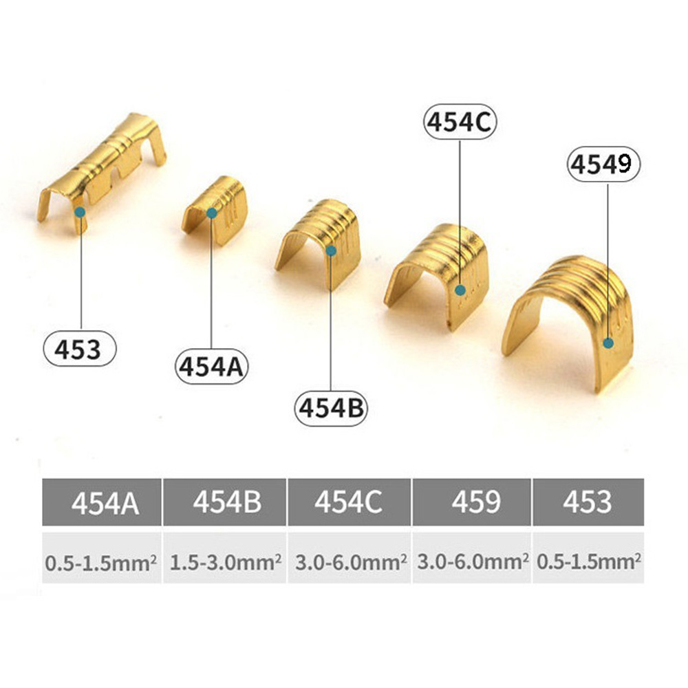 600 Pcs U Shape Copper Ring Terminals Non-Insulated Cable Wire Spade ...