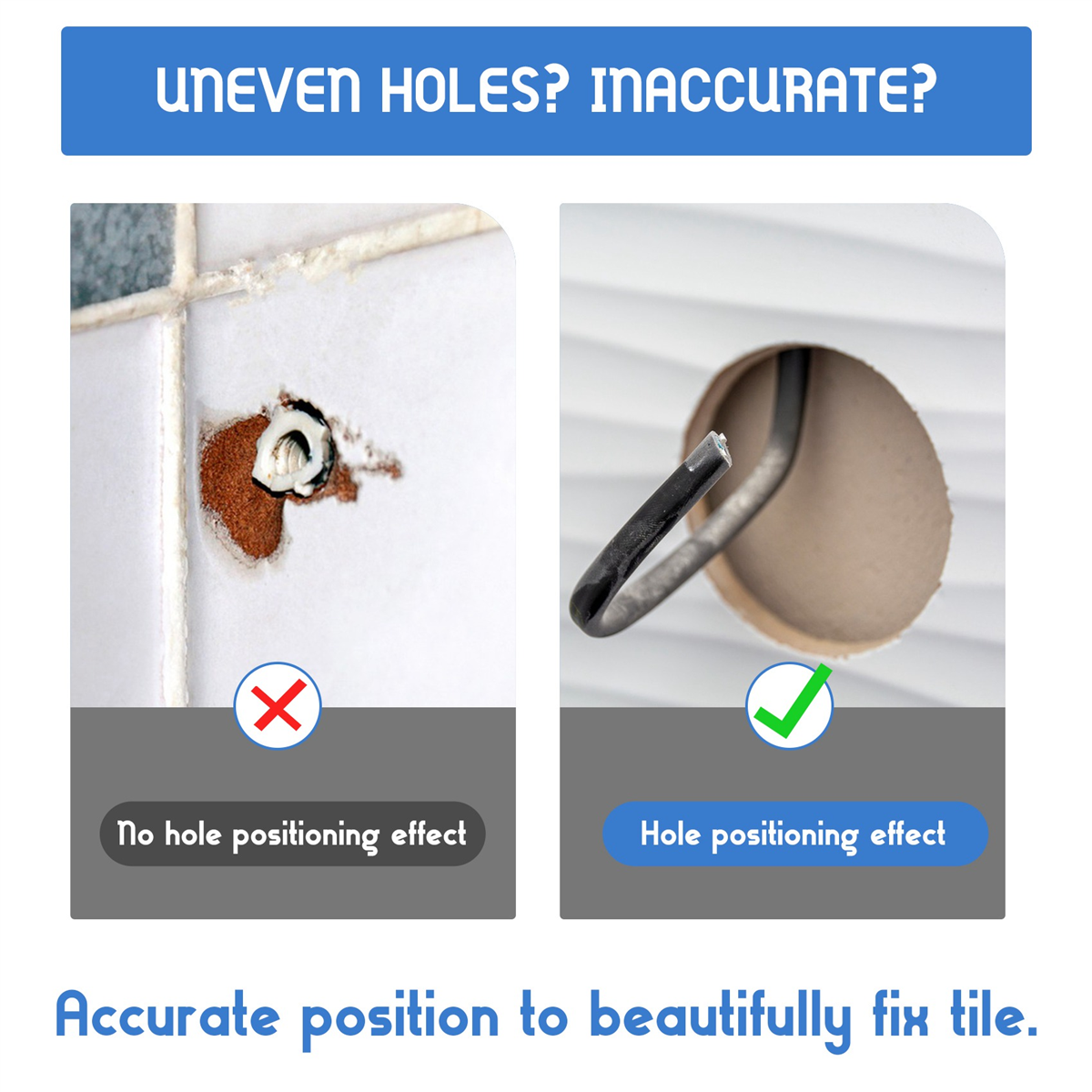 New Adjustable Tile Locator To Wall Marking Position Ruler Ceramic Hole ...