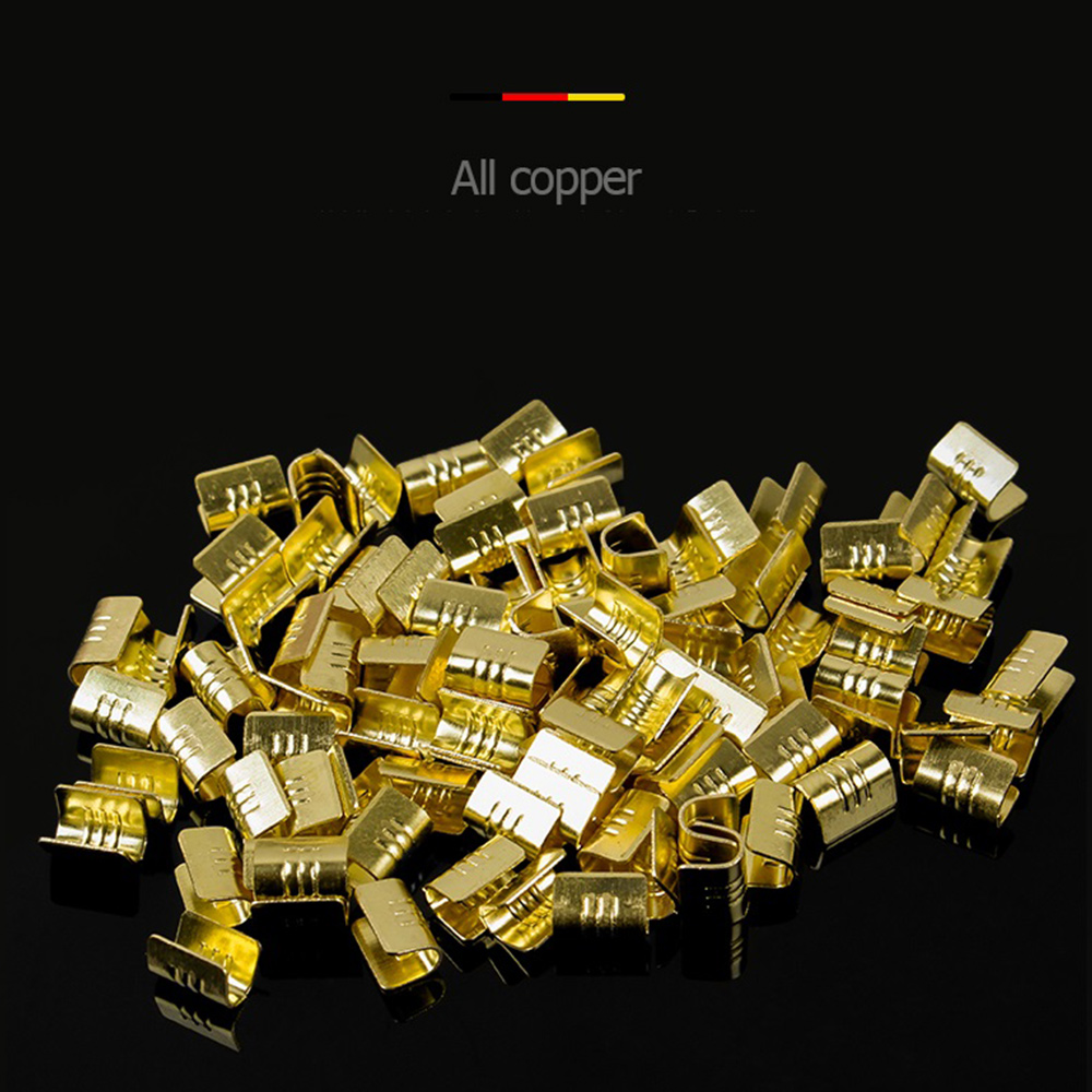 600 Pcs U Shape Copper Ring Terminals Non-Insulated Cable Wire Spade ...