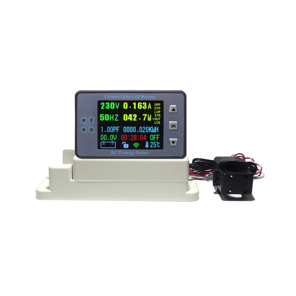 Silhouette 2.4 Inch Wireless Voltage Meter Kit AC100A Voltmeter Solar ...