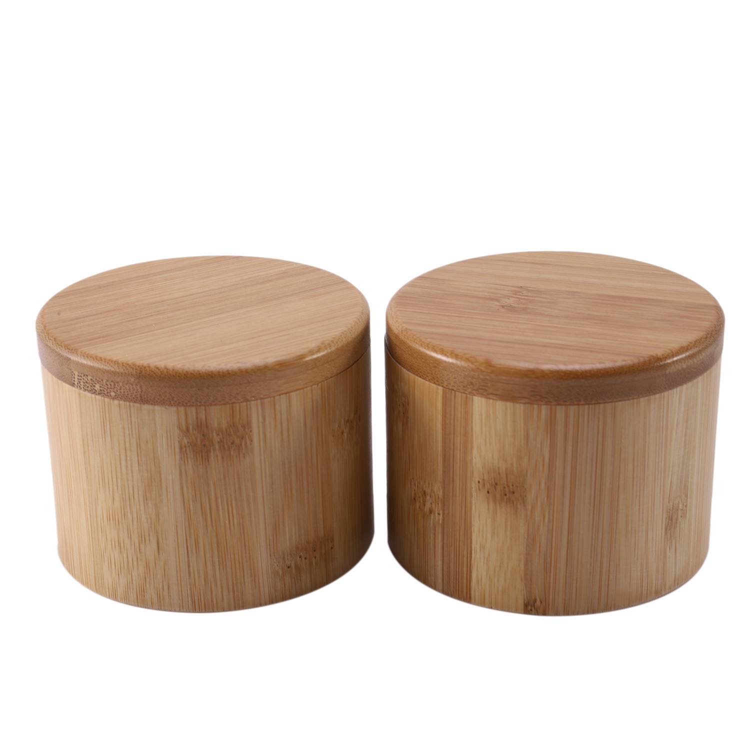 2Pcs Storage Boxes Salt Box Wooden Bamboo Storage Box With Magnetic ...