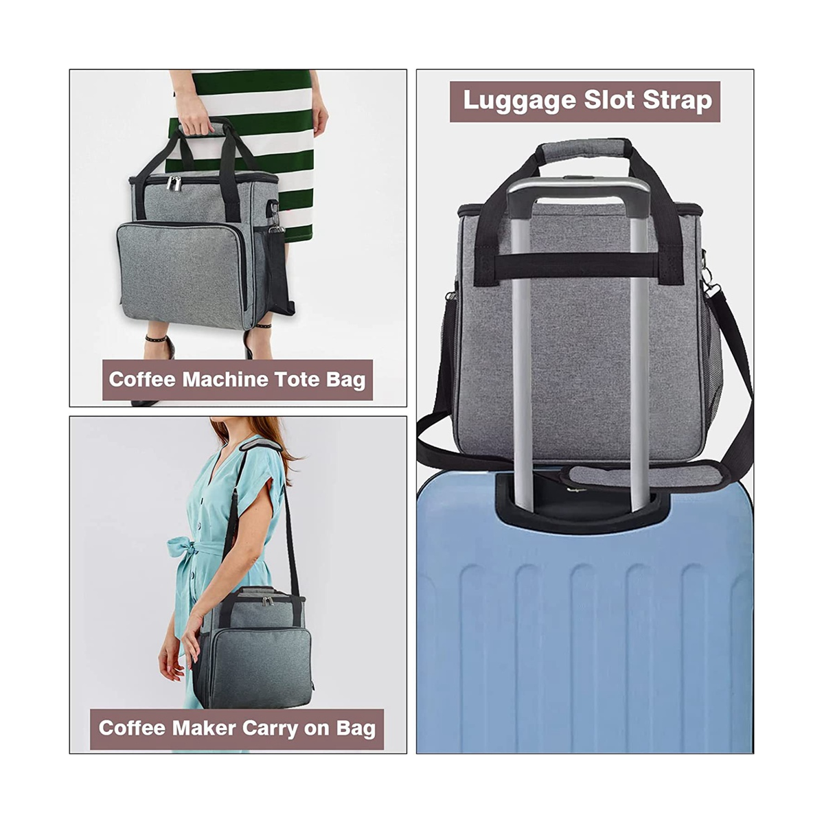 Coffee Maker Travel Tote Single Serves Coffee Station Organizer Pocket ...