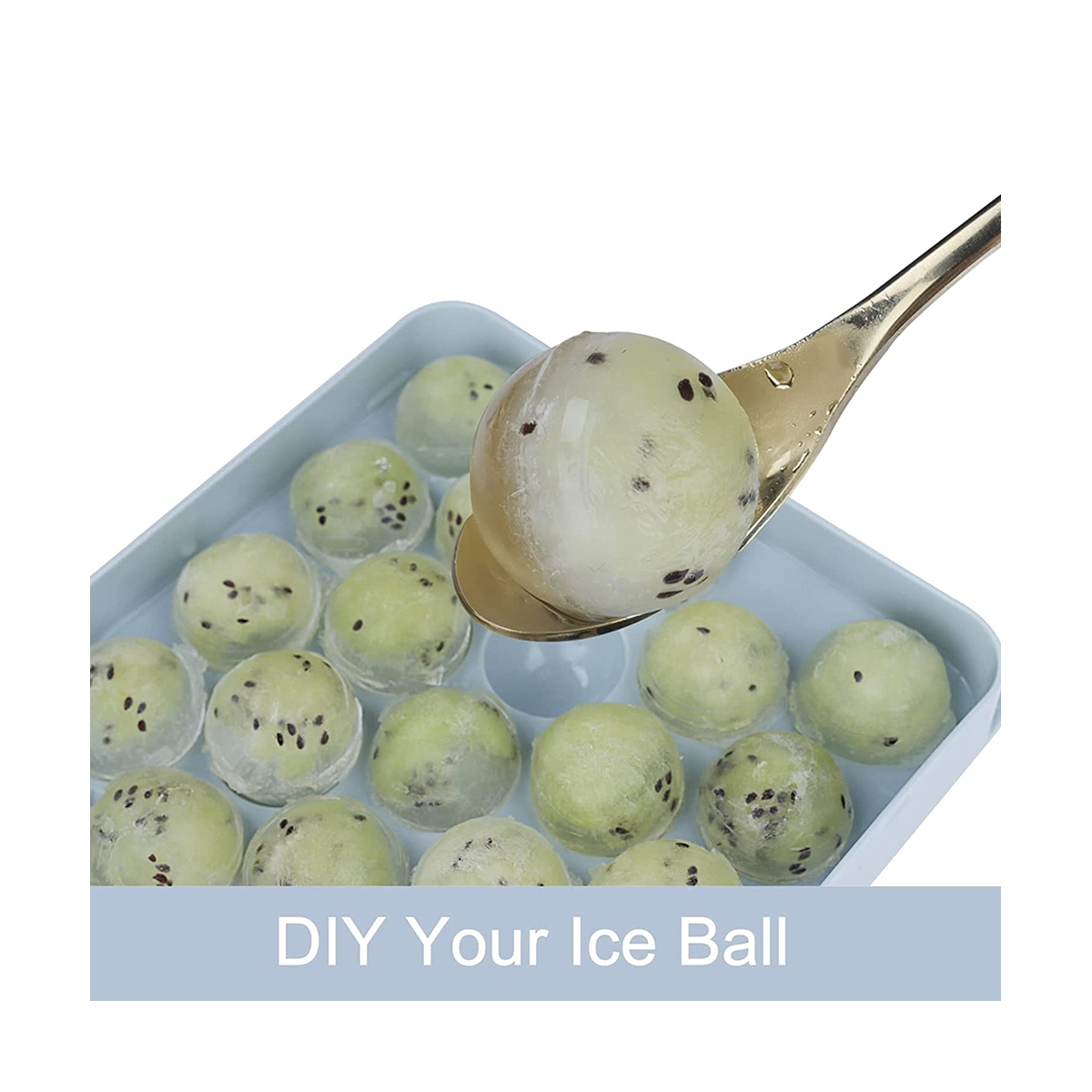 Round Ice Square Trays, Ice Ball Maker Mold for Freezer, Circle Ice ...