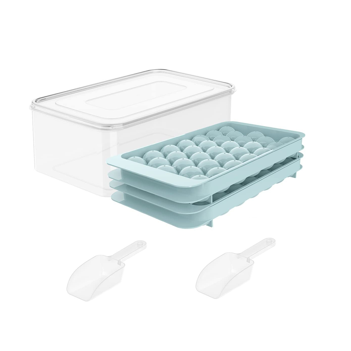 Round Ice Square Trays, Ice Ball Maker Mold for Freezer, Circle Ice ...