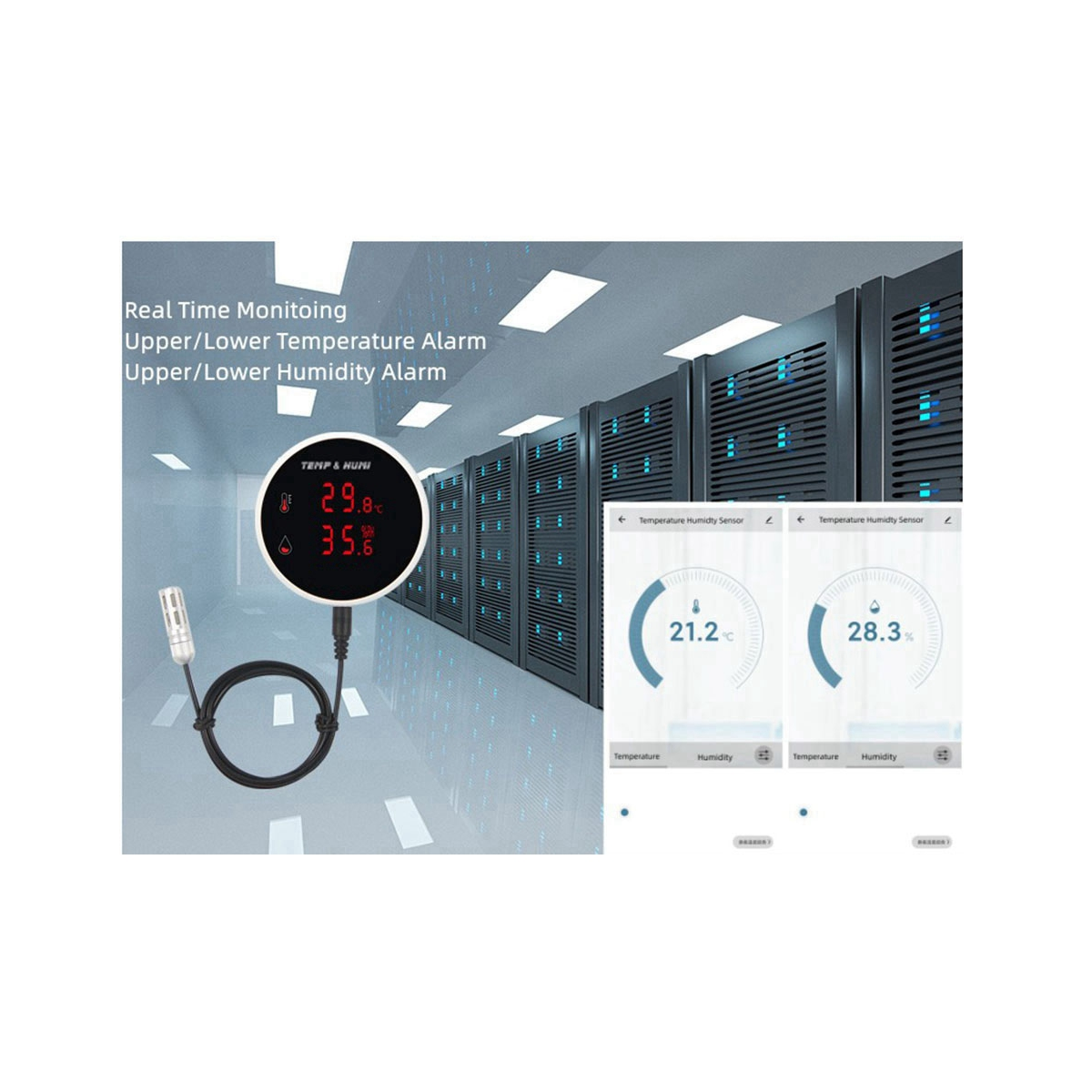 Tuya WiFi Temperature and Humidity Sensor External Probe Digital LCD ...