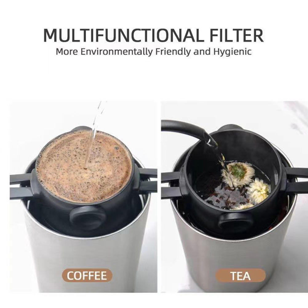 Foldable Portable Coffee Filter Coffee Maker Reusable Paperless White ...