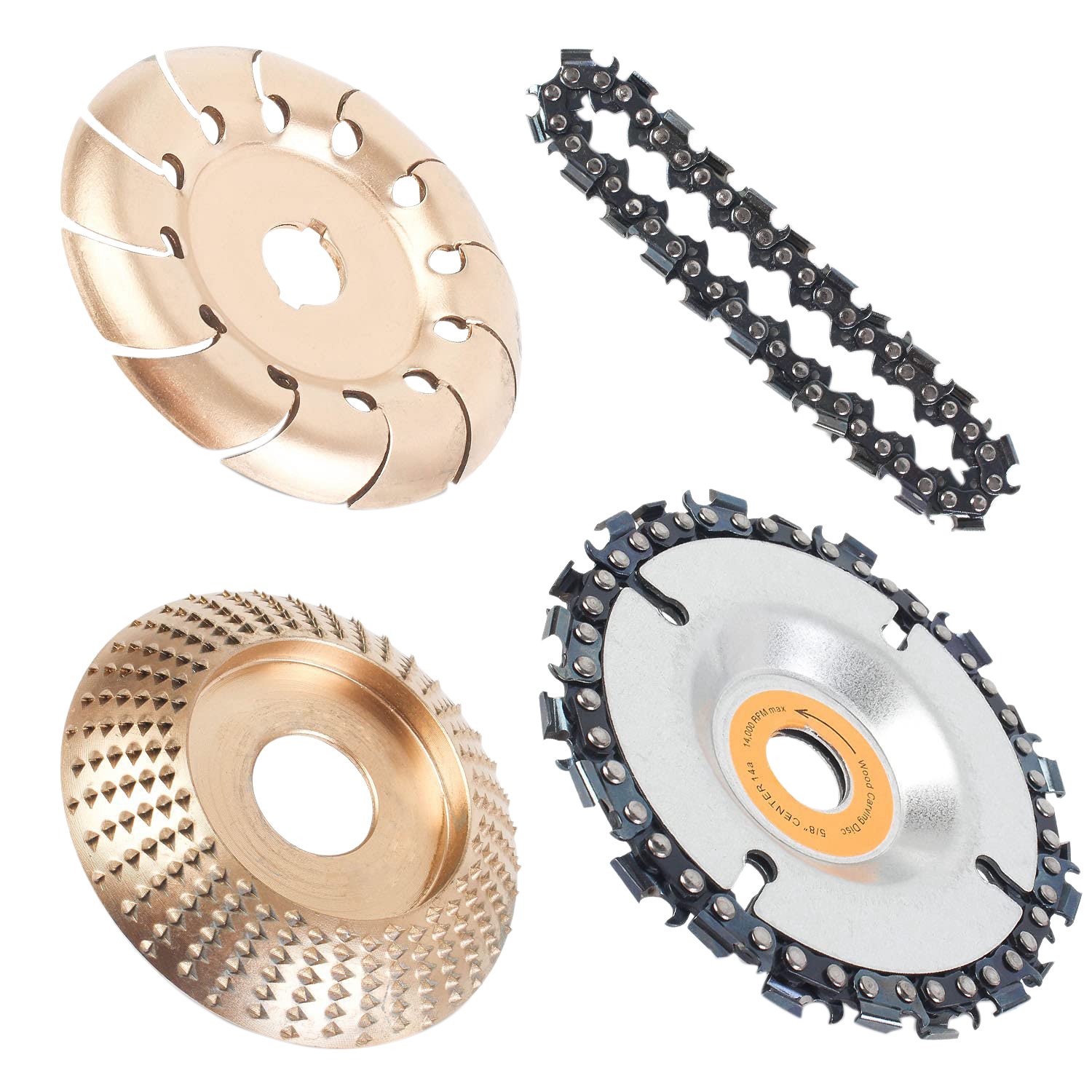 4 Pcs Wood Grinding Wheel for 4 inch or 4 1/2 inch Angle Grinder ...