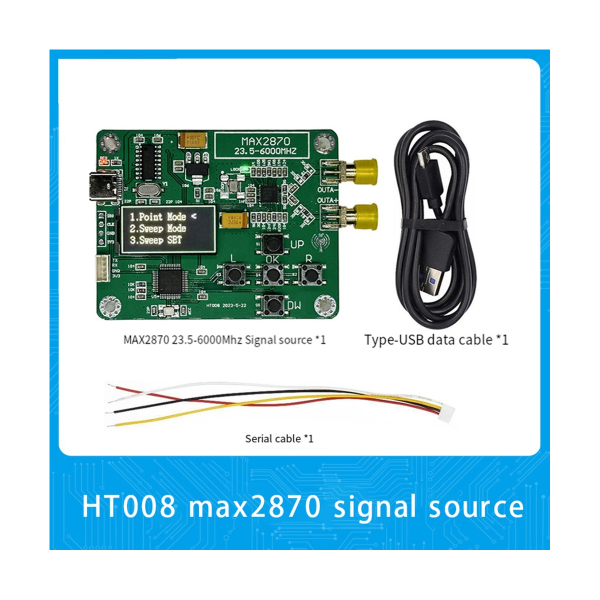 HT008 Sinyal Kaynağı MAX2870 STM32 23.5-6000Mhz Sinyal Jeneratörü ...