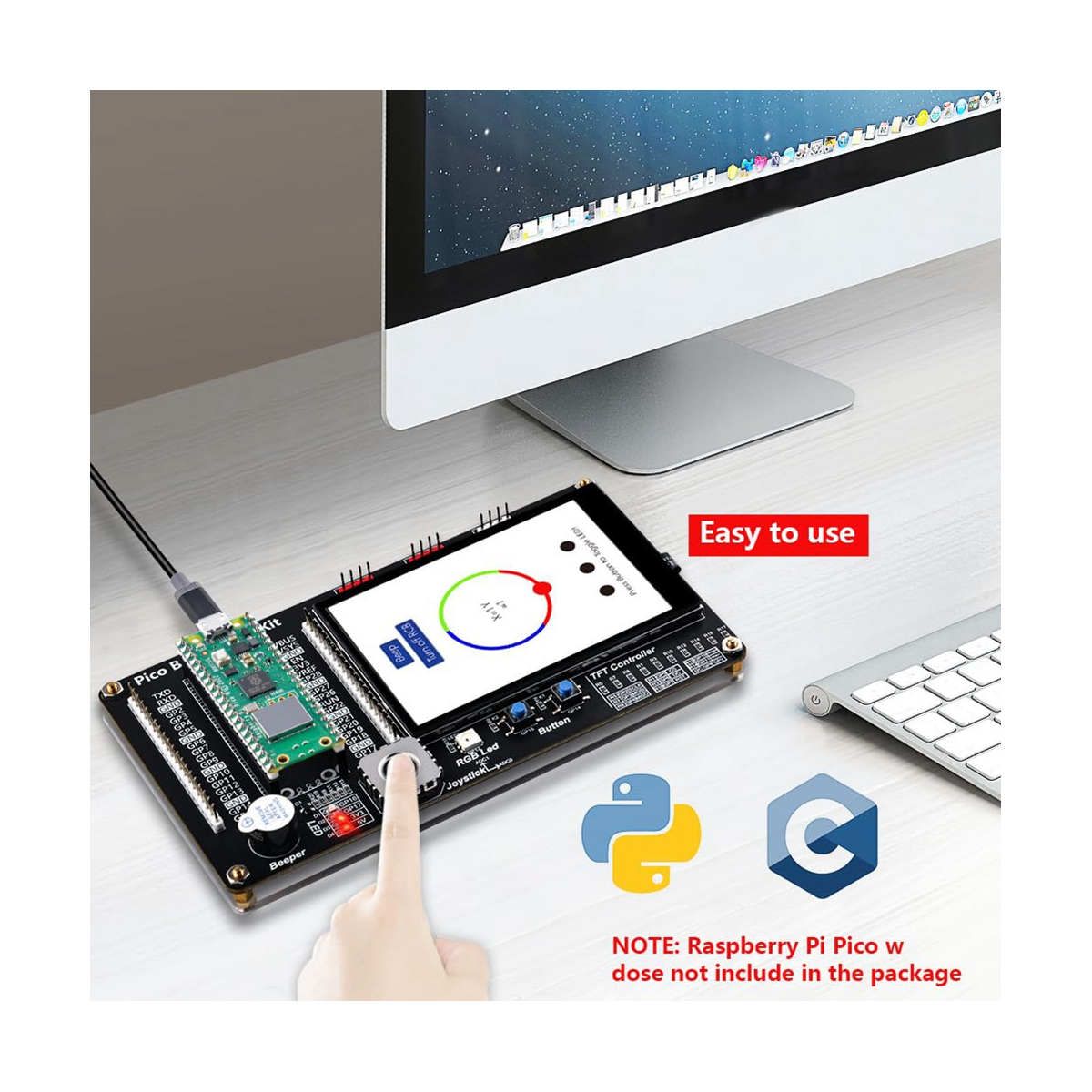 For Pico/Pico W GPIO Expansion Module with 3.5 Inch Touch Screen ,RGB ...