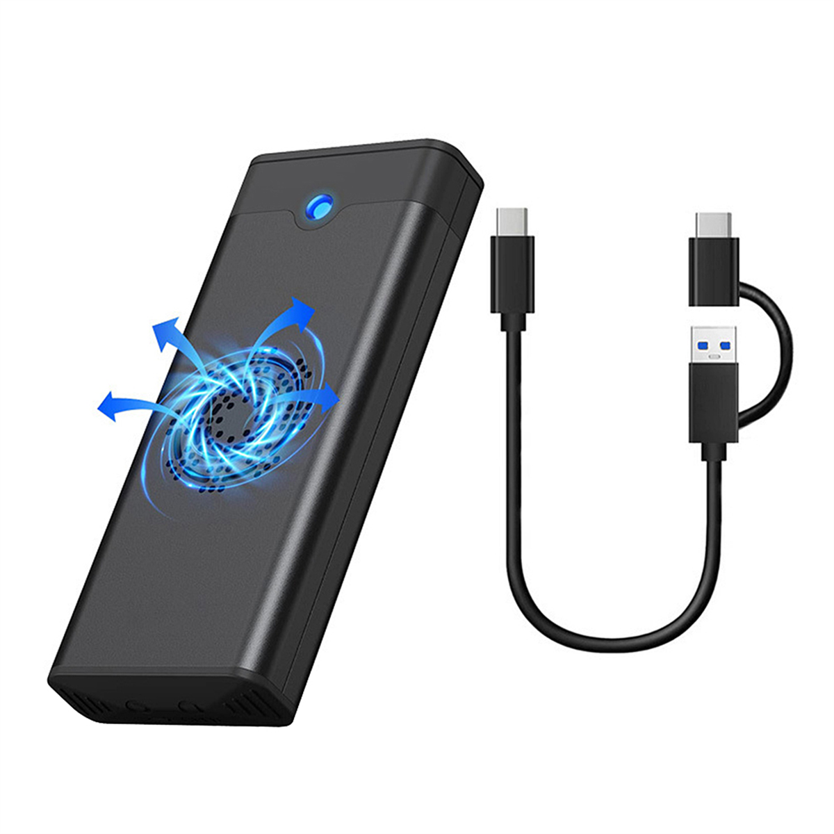 M.2 NVME NGFF Dual Protocol External SSD Enclosure Adapter with Cooling ...