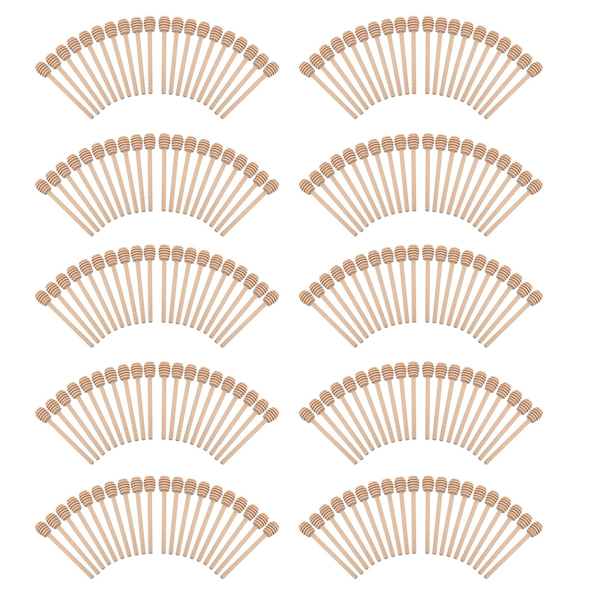 200 Pcs 6 Inch Portable Wooden Jam Honey Dipper Honey Stick for Honey ...