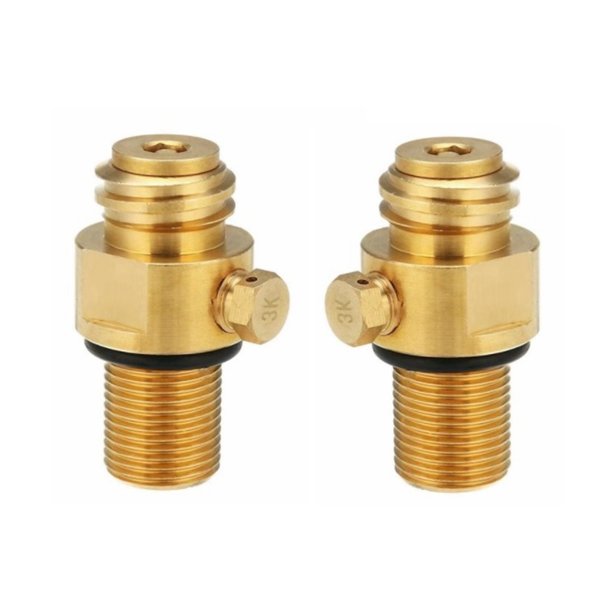 2Pcs M18X1.5 Refill CO2 Valve Adapter Thread Converter Replacement for ...