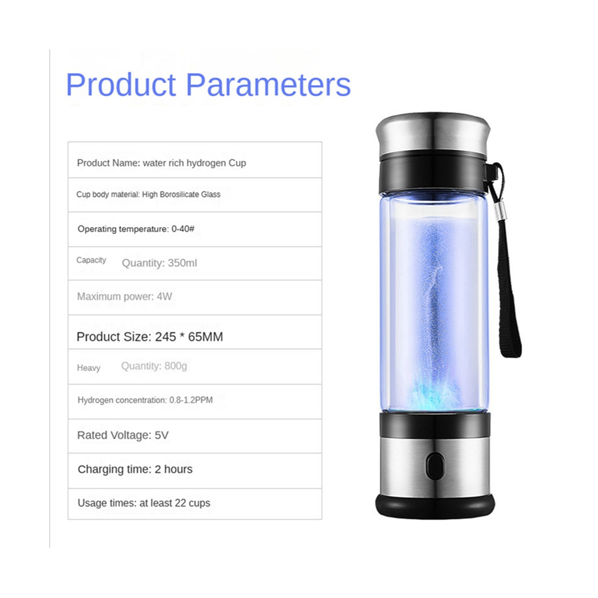 Talent Hydrogen Generator Water Cup Filter Ionizer Maker Hydrogen-Rich ...